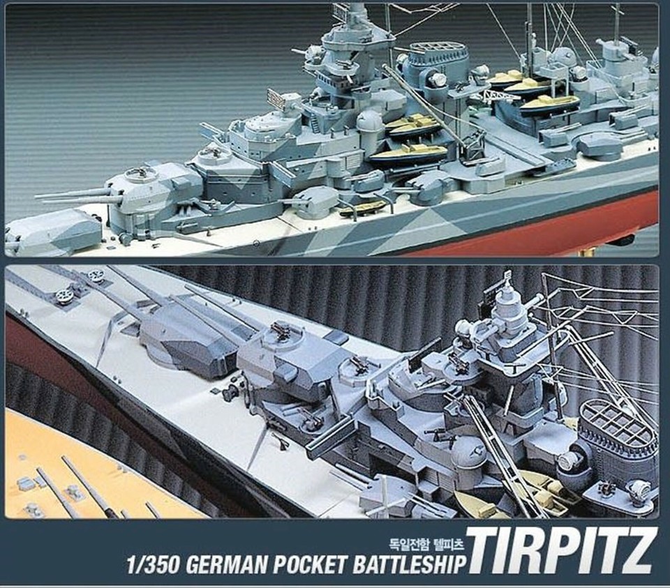 ACADEMY 1/350 TIRPITZ German Battleship Plastic Model Kit #14111 | eBay.de