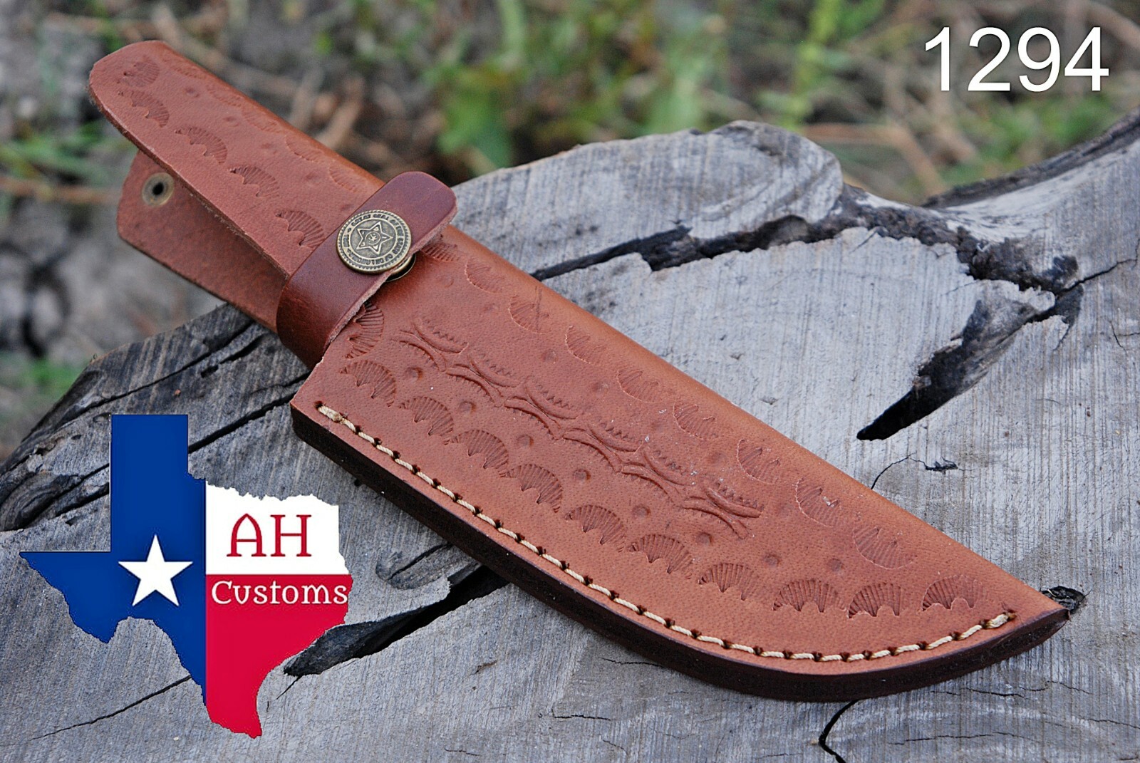 8" CUSTOM HAND MADE COW LEATHER SHEATH FOR FIXED BLADE KNIFE AH-1294 | eBay