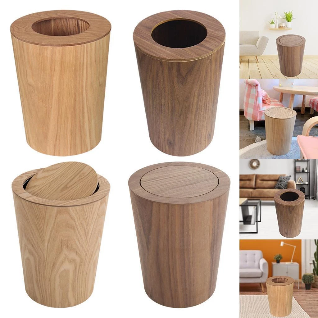 Decorative Wood Kitchen Trash Cans