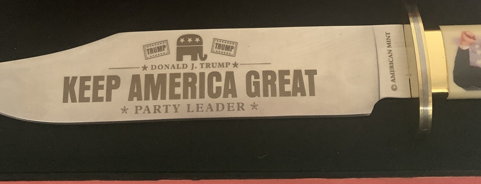 President Donald Trump Head of State Stainless Steel Bowie Knife | eBay