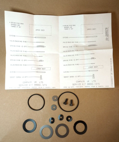 COMPAIR SPARE VALVE KIT 98650.1215, Service kit For Valves 3rd Stage | eBay