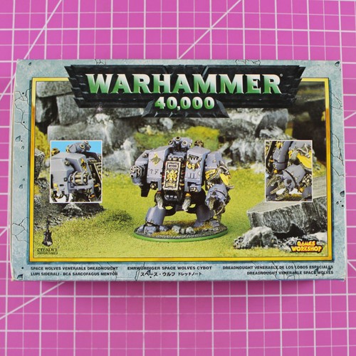 Warhammer 40K Space Wolf Venerable Dreadnought, Metal - Rare OOP ...