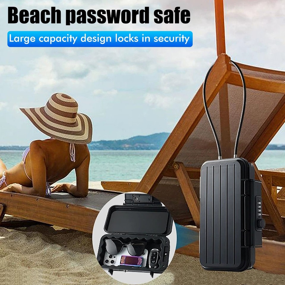 Portable Travel Safe Lock Box 4-Digit Combination Mini Cash Gun Jewelry ...