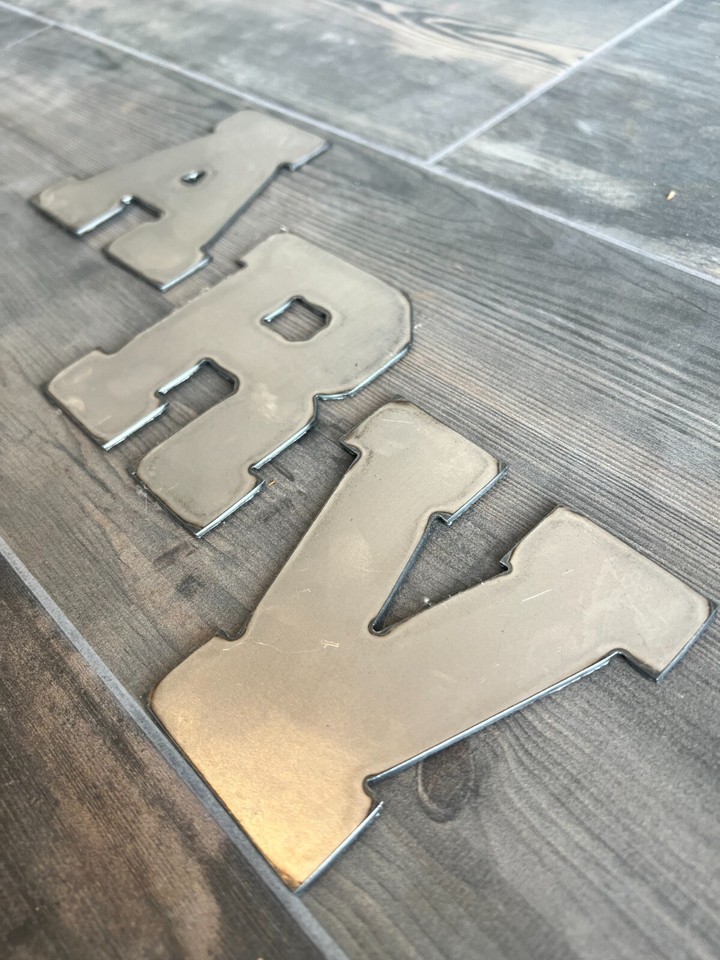 2 Inch Metal Letters & Numbers. Rusty or Natural finish -Multiple ...