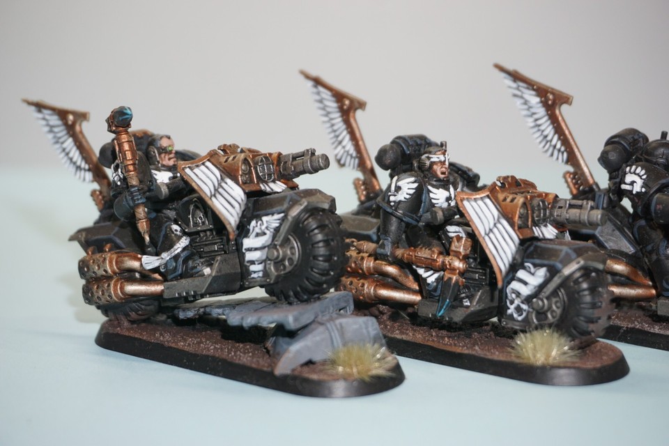 Dark Angels Ravenwing Bike Squadron Warhammer 40k Painted | eBay