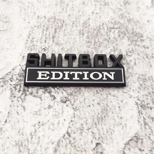 2PCS 3D Metal Trunk board car Emblem SHITBOX EDITION badge body Car ...
