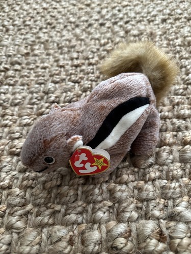 TY BEANIE BABY 1999 " CHIPPER " THE CHIPMUNK RETIRED, RARE with Tag ...
