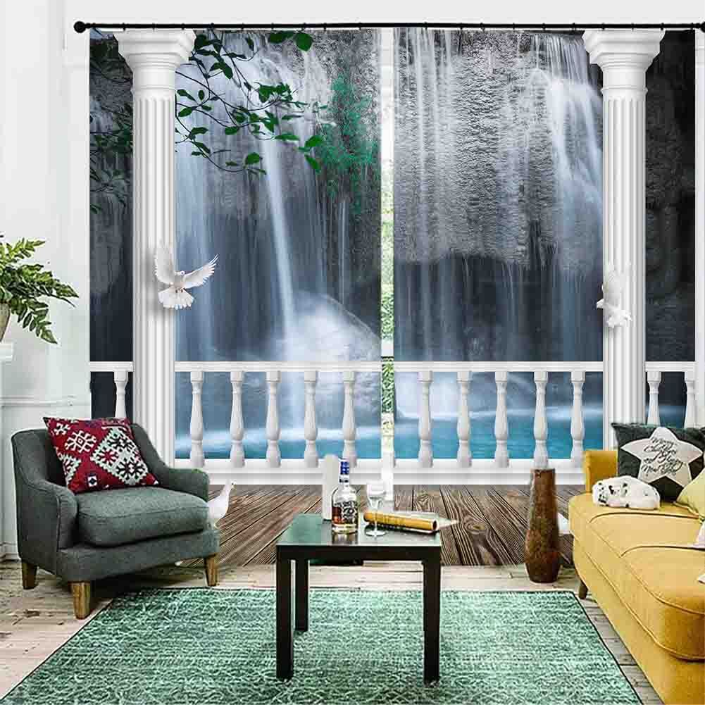 Covering Addition Sky 3D Curtain Blockout Photo Printing Curtains Drape ...