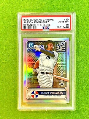 JASSON DOMINGUEZ PSA 10 BOWMAN CHROME PRIZM ROOKIE CARD YANKEES SP RC ...