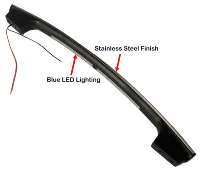 21" ITC RV Grab Handle 12V W/ Blue LED Back lighting Stainless Steel ...