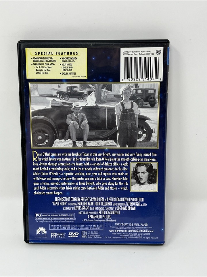 Paper Moon (1973, DVD) Ryan O'Neal Tatum O'Neal | eBay