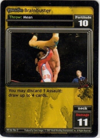 WWE: Brainbuster [Played] card type Throws Raw Deal Wrestling WWF | eBay