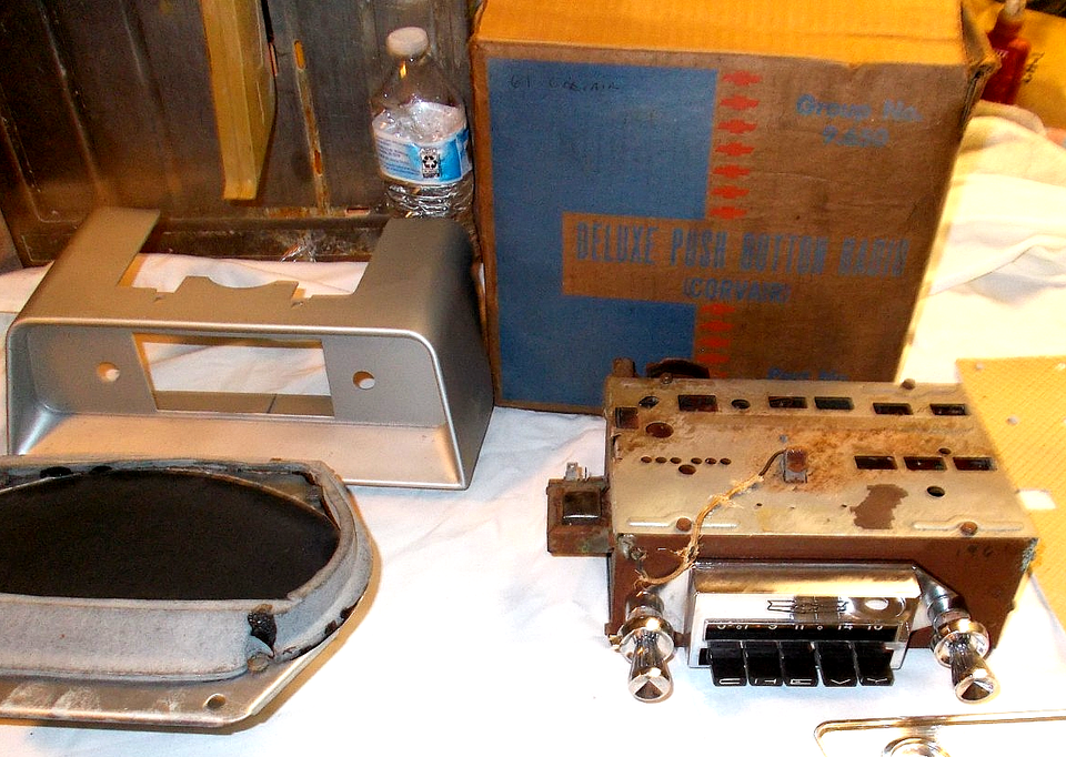 1960-64 Corvair Under dash radio installation KIT Speaker, Radio, Bezel ...