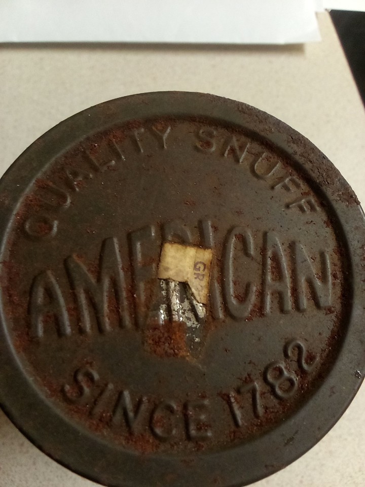 Old Antique 1782 AMERICAN Quality SNUFF Advertising Glass Jar Of ...