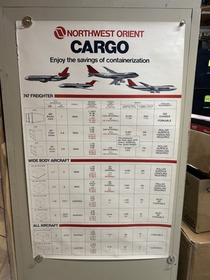 Northwest Orient, Airlines, Cargo, Poster, 747, Vintage, Aviation ...