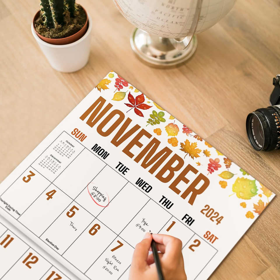 SUNEE Calendar 2024-2025, Large Print Wall Calendar Sep. 2024 - Dec. 2025, 15-Mo | eBay