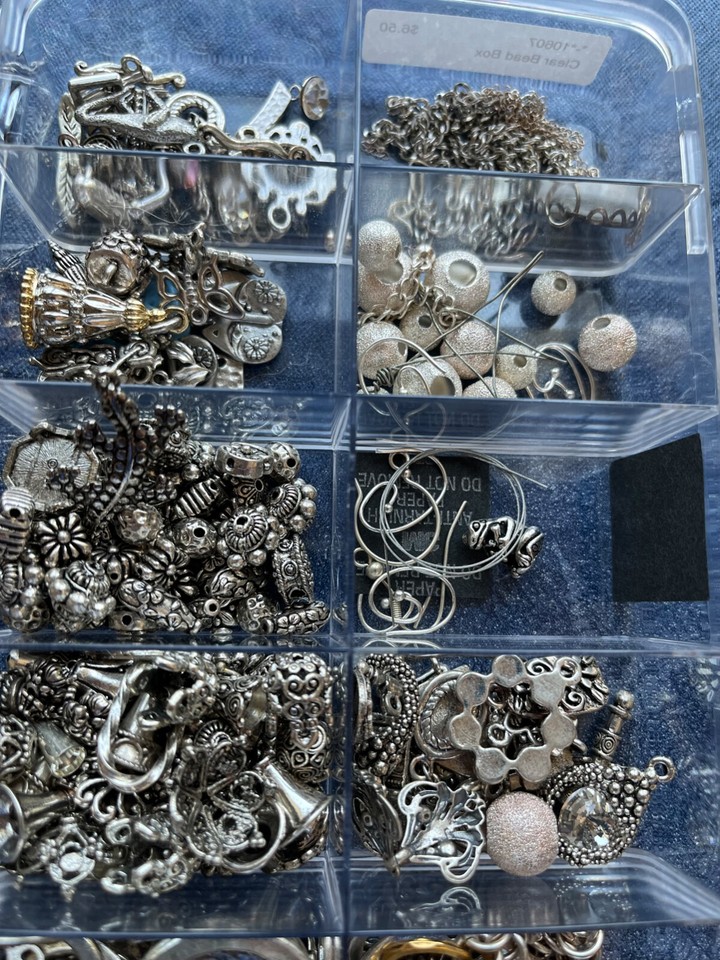 Large Sterling and Silver lot of Charms, Trinkets, Parts for Making ...