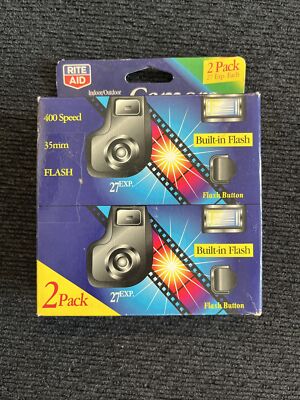 All-In-One Camera Rite Aid Built in Flash 27 Exposures 400 Speed 35MM ...