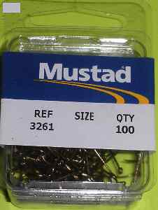 Mustad 3261 #6 100Ct Bronze Aberdeen Hook | eBay
