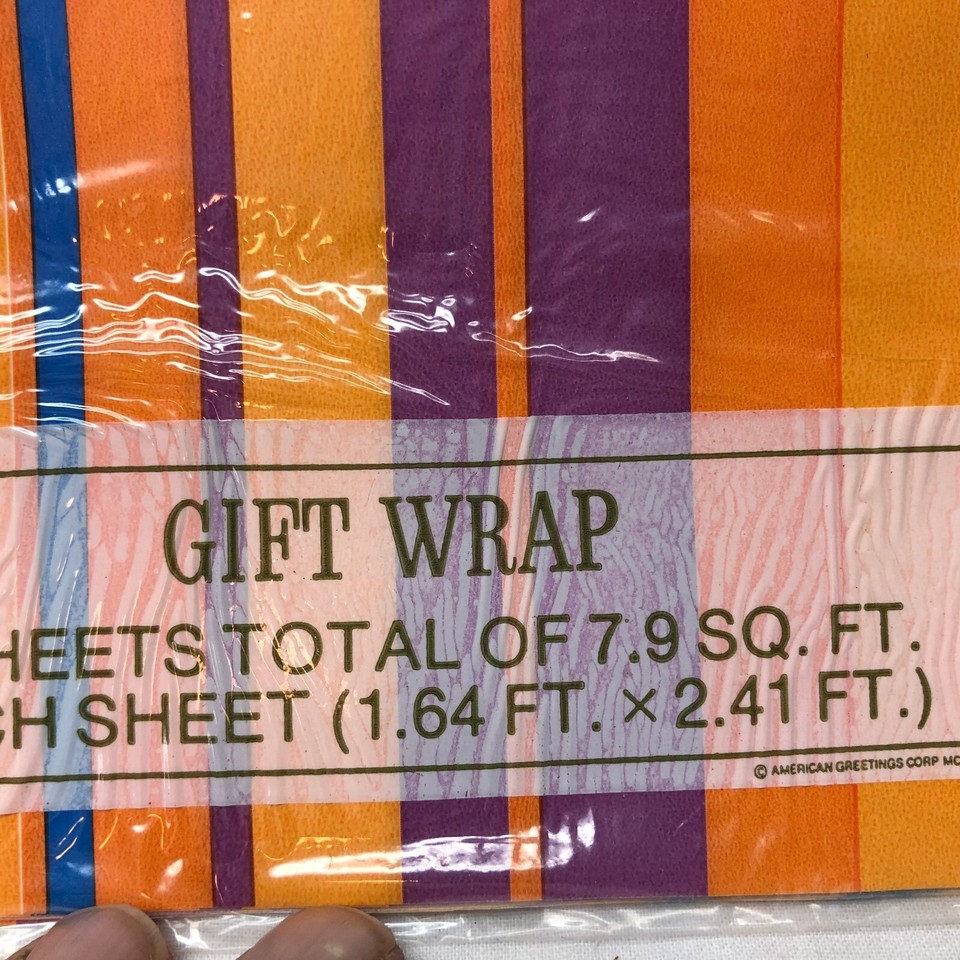 Vintage Gift Wrap All Occasion Striped | eBay