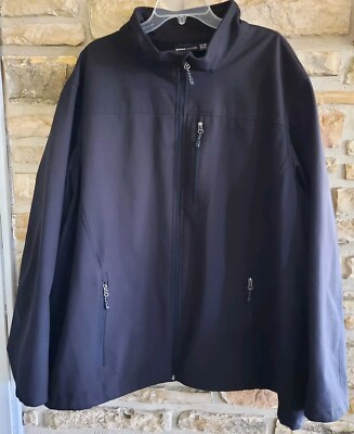 Swiss Tech Mens Softshell Jacket 3XL Black Zipped Pockets Fleece Lining ...