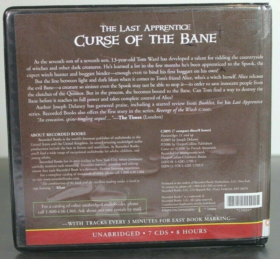 THE CURSE OF THE BANE by Joseph Delaney [Unabridged, Ex-Library, CD ...