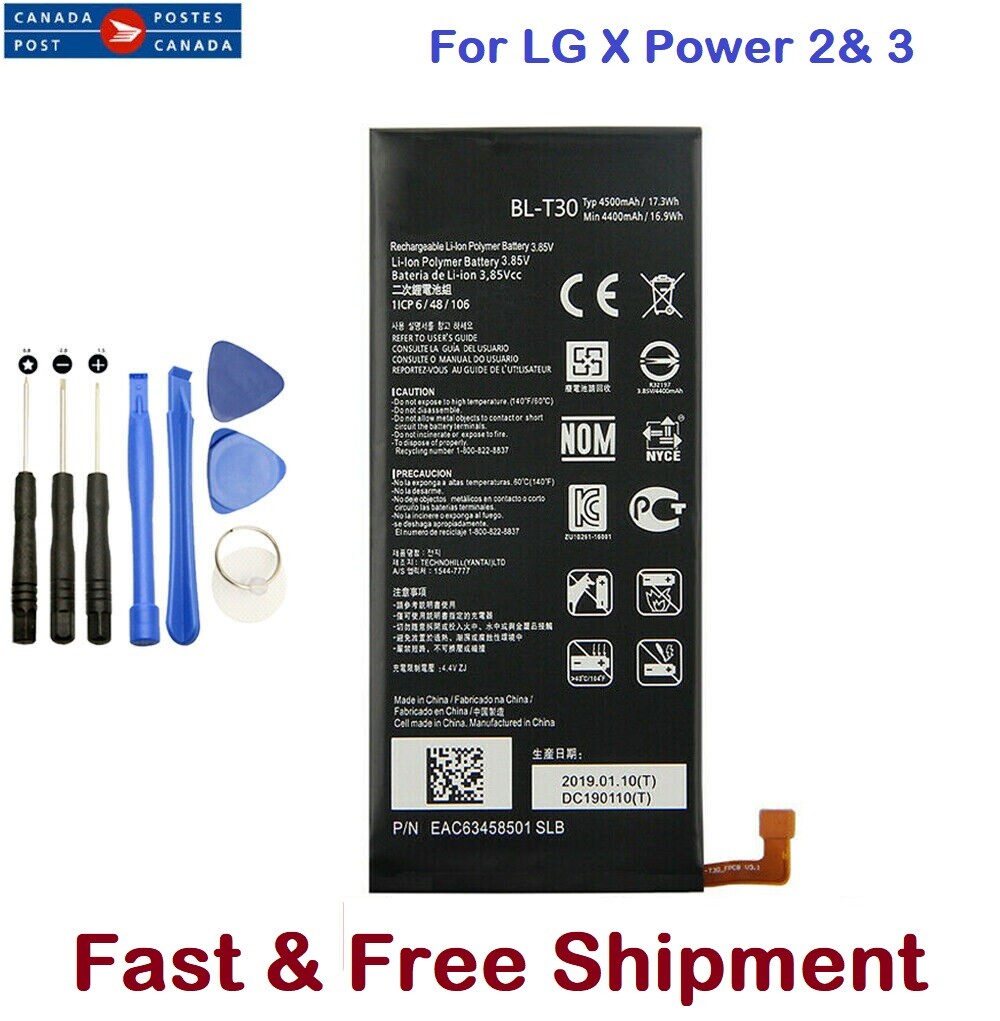 New 4500mAh BL-T30 Battery replacement For LG X Power 2 / 3 M320G ...