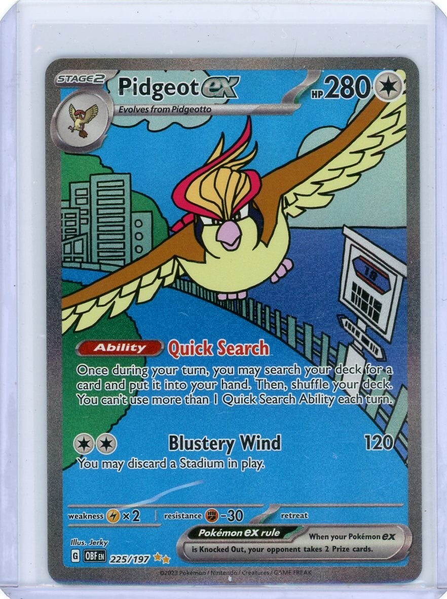 Pidgeot ex 225/197 Pokemon Obsidian Flames Ultra Rare Holo ! | eBay