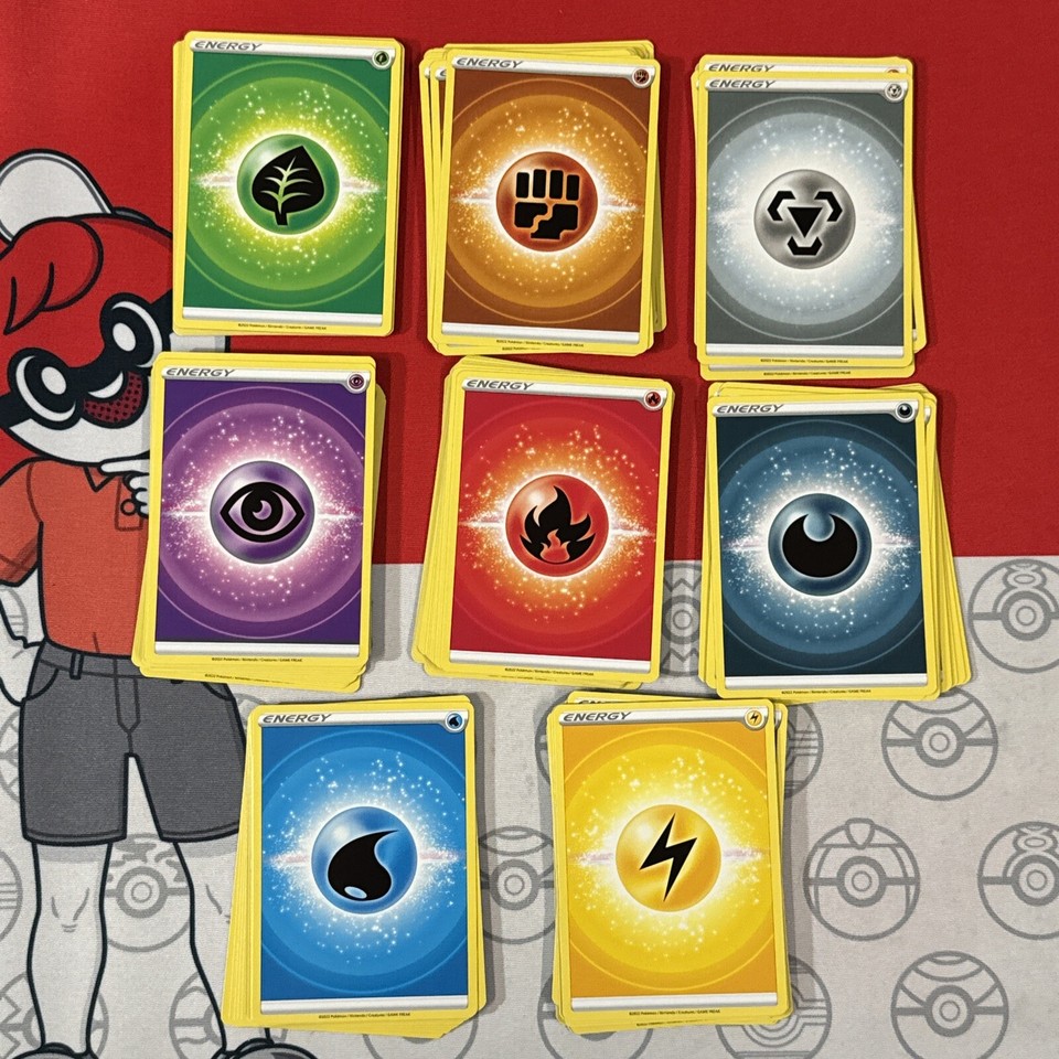 SEALED Pokemon TCG Energy Cards Kit BRICK Bulk Lot 100 Basic Energy ...