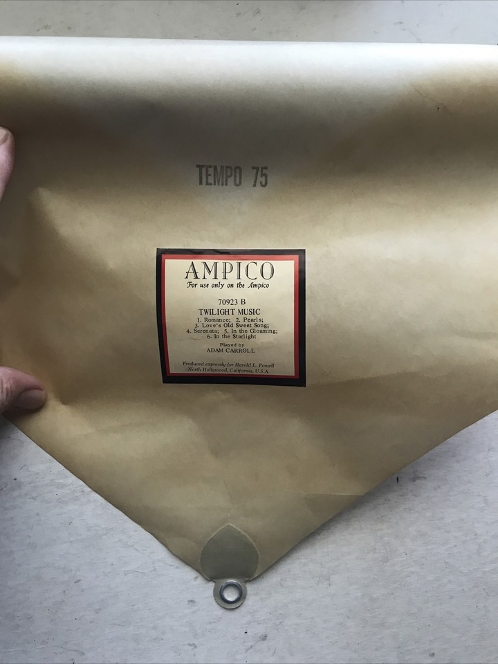2 x Antq AMPICO PIANO ROLLS 61243 Capriccio 70923 Twilight Music | eBay