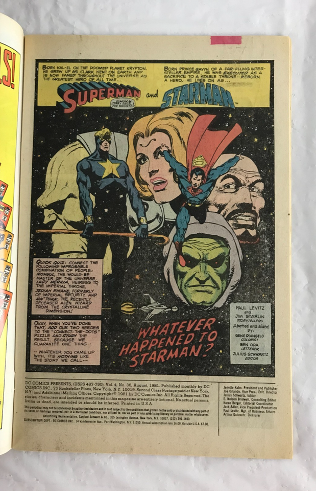 1981 DC Comics: DC Comics Presents no. 36, no. 50 (2 Issues) Superman Starman | eBay