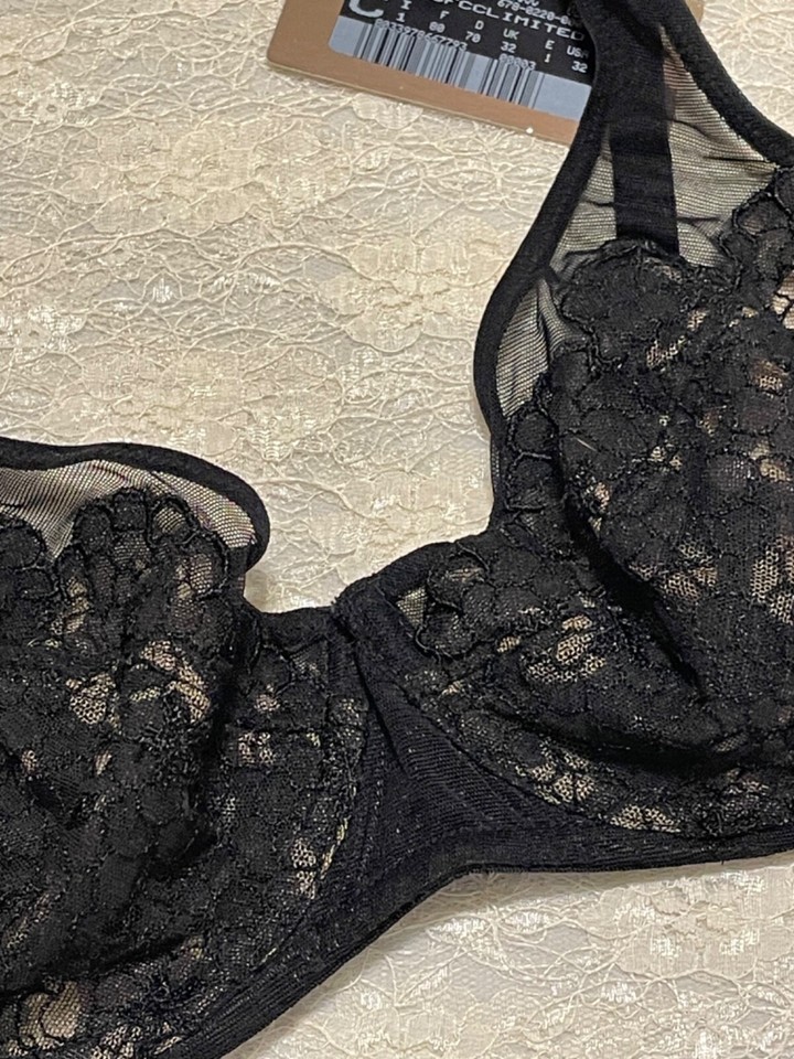La Perla Limited Edition Black Sheer Lace Underwire Bra 32C | eBay