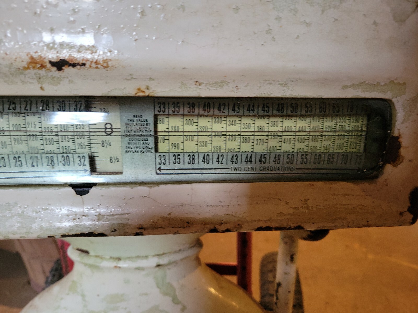 Toledo Vintage Meat Scale, Porcelain, No Springs Honest Weight 336 b x ...