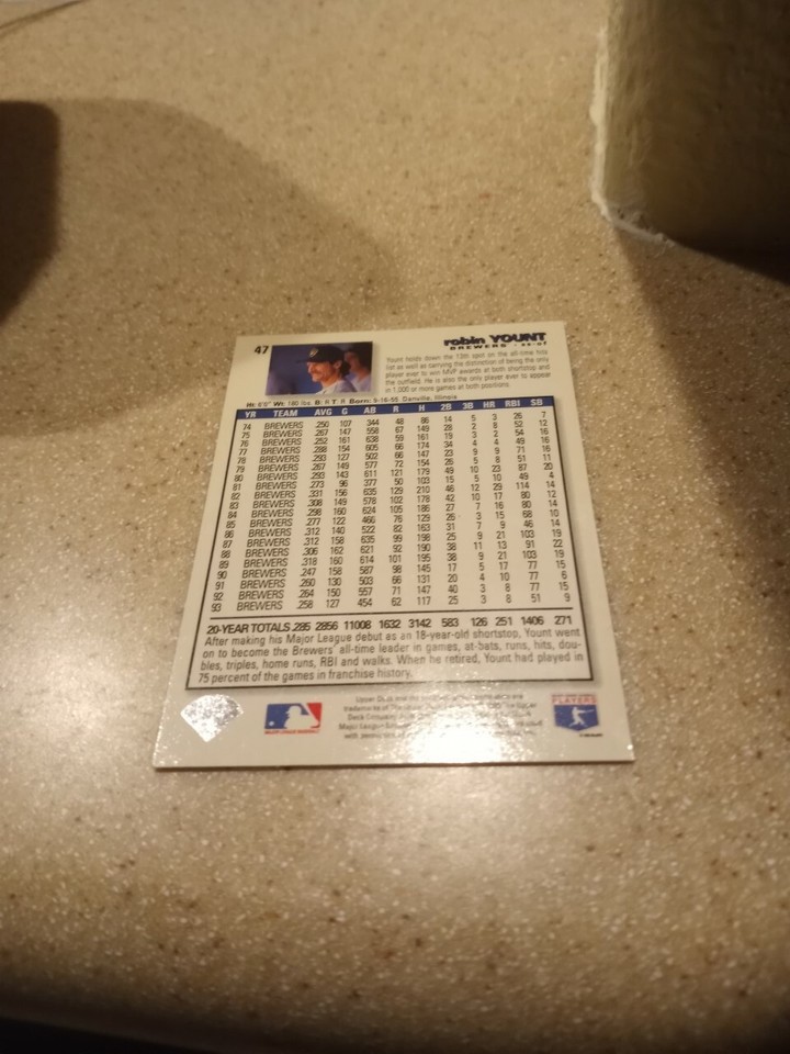 1995 Upper Deck Collector’s Choice # 47 Robin Yount card – Milwaukee ...