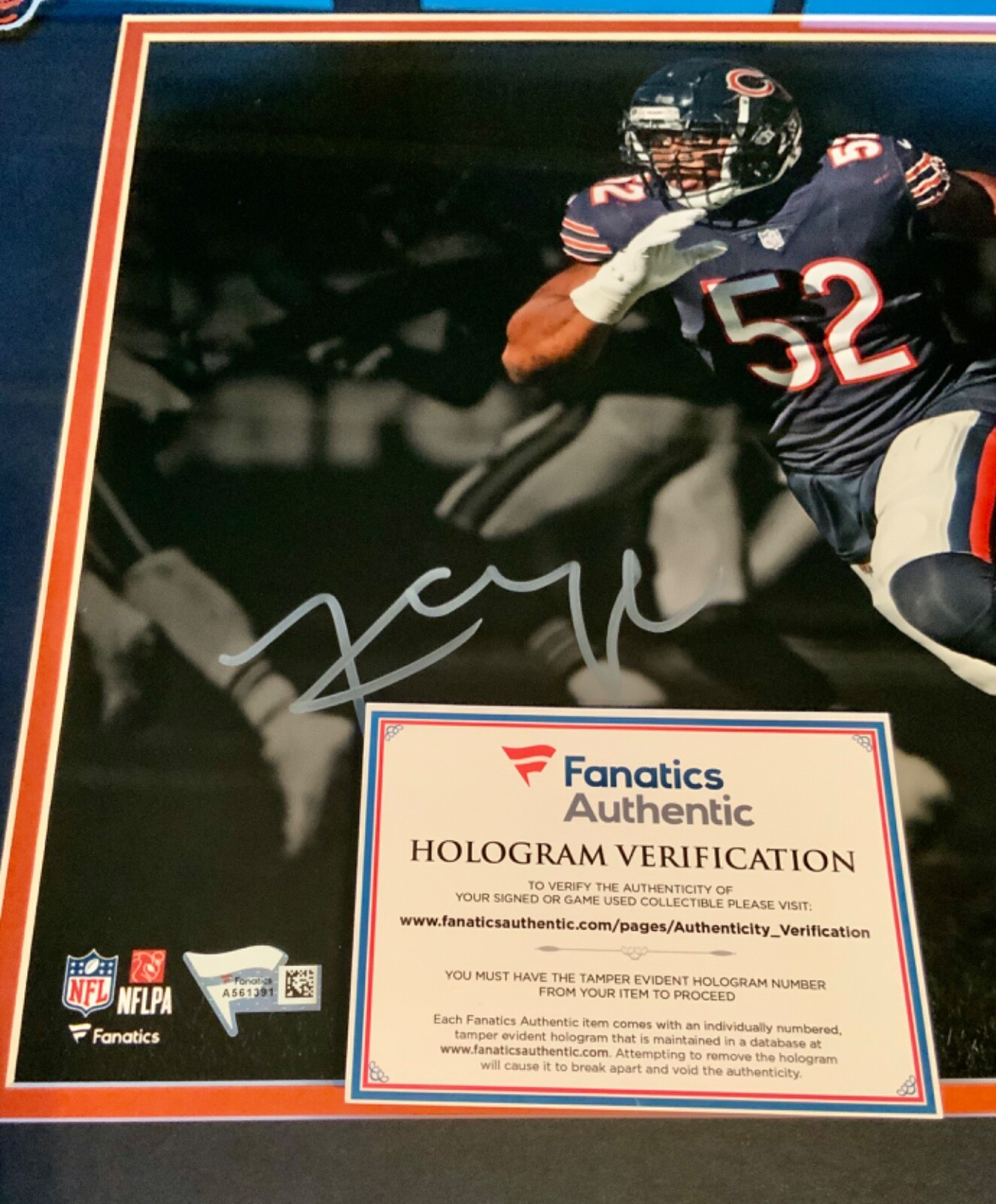 Khalil Mack autographed NFL Photo w/Cards and Coa | eBay