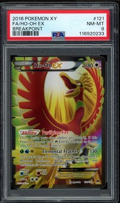 2016 PSA 8 Pokemon XY Breakpoint Ho-Oh EX Full Art 121/122 Card | eBay