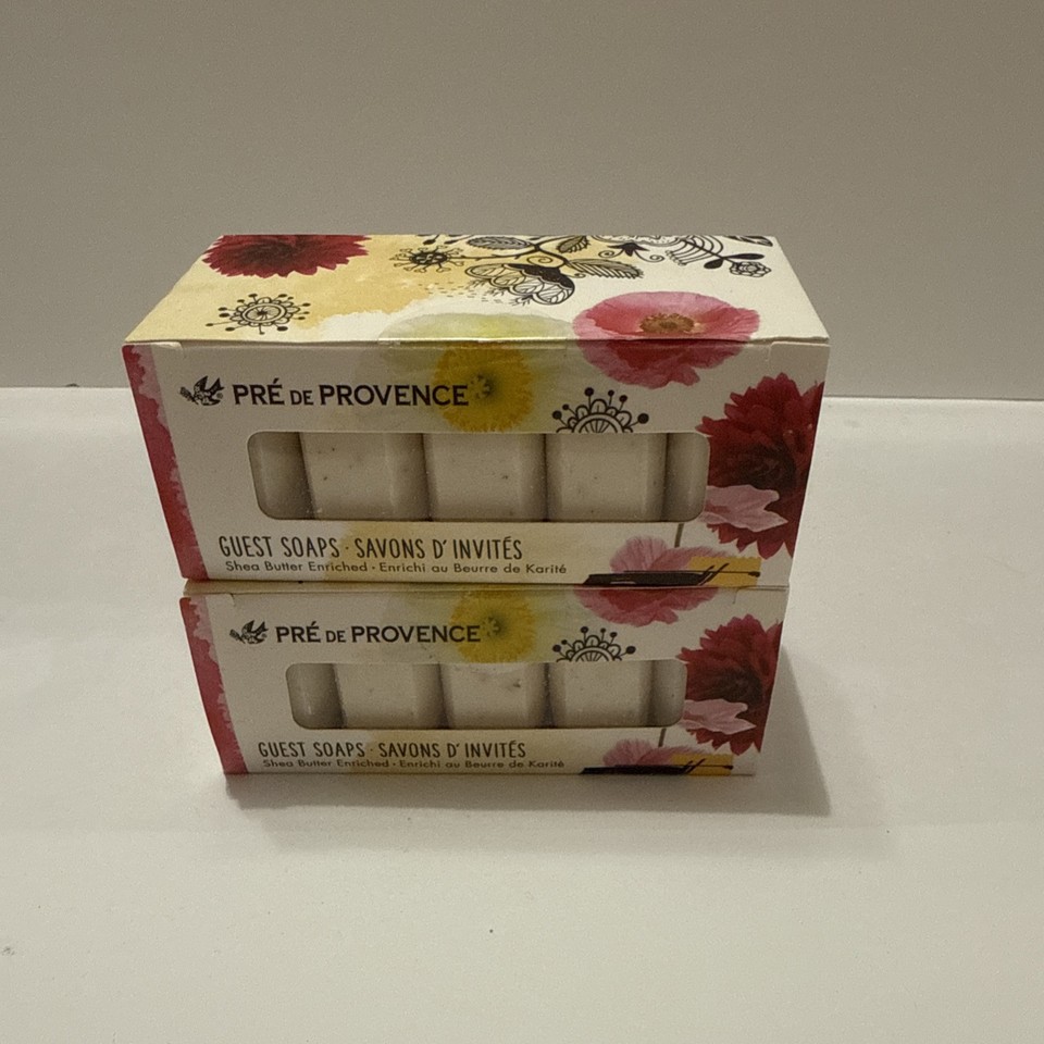 Luxury Box Of Guest Gift Soap Rose Set of 5 Pre De Provence Shea Butter 2 Boxes | eBay