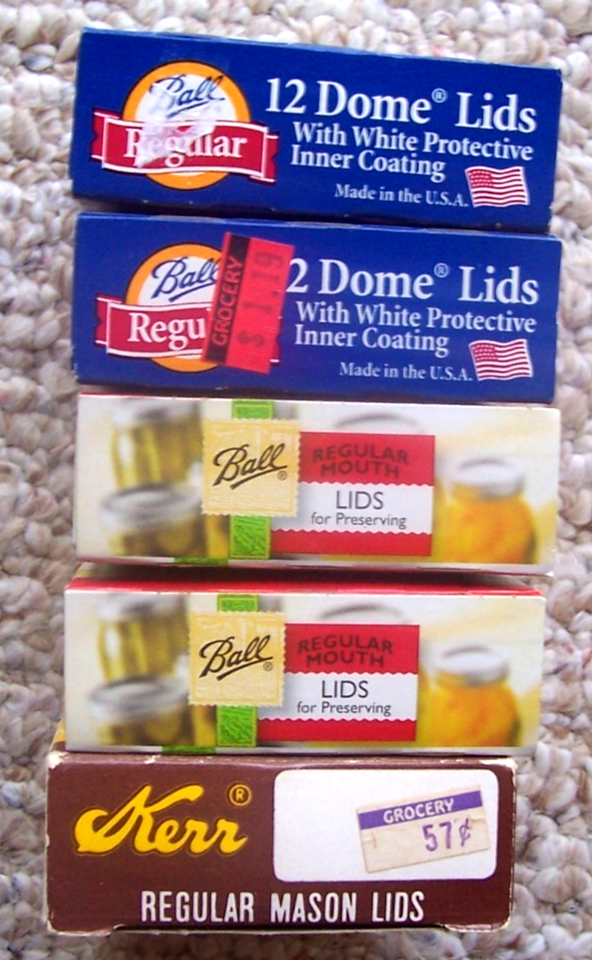 Canning Jar Lids Fit Regular Mouth Jars Metal 4 Boxes Ball 1 Box Kerr ...