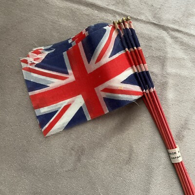 12 Small Vintage British Flags Union Jack Japan Made Great Britain ...