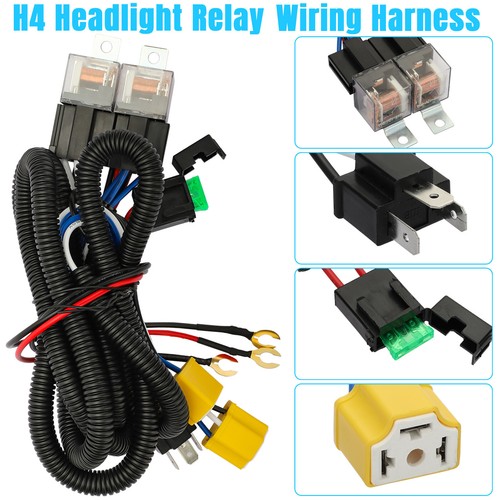 H4 Relay Harness H6054 LED Headlight Wiring Harness Kit For Toyota ...