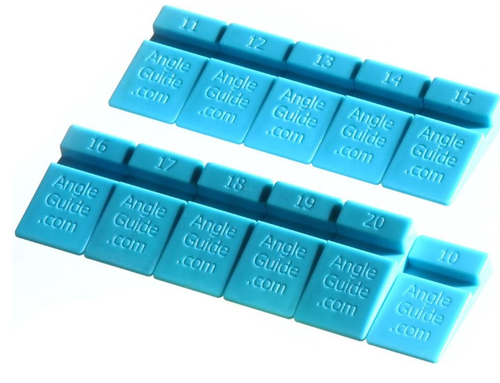 New Angle Guides 10 to 20 degrees for Sharpening Knives on Stone, Blue ...