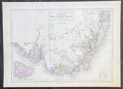 Pre-1900 - Antique Victorian Map