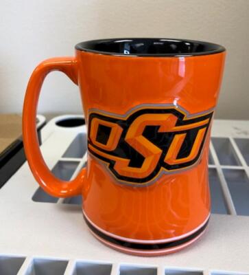 Oklahoma State Cowboys 15oz Sculpted Relief Coffee Mug [NEW] NCAA Tea ...