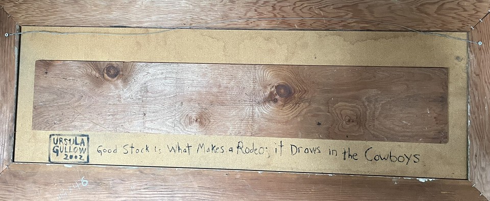 Ursula Gullow Rodeo Painting Depicting Northwest Art Critics | eBay