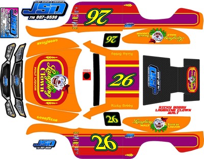 TRAXXAS SLASH RICKY BOBBY Theme wrap decals stickers STOCK 2WD & 4WD ...
