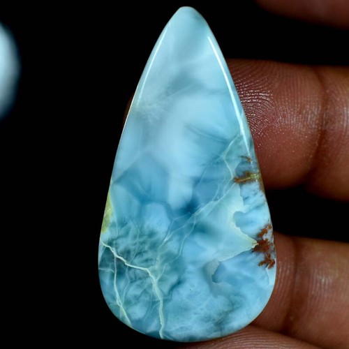 Larimar ( Pectolite) 100% Natural AAA Loose Gemstones Pear Cabochon 38 ...