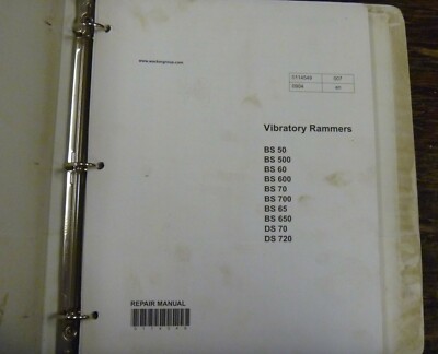 Wacker Neuson BS700 BS650 Rammer Tamper Compactor Shop Service Repair ...