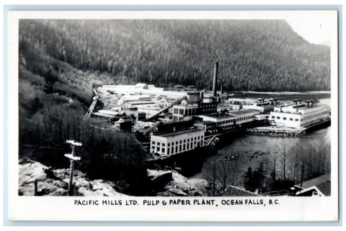 c1905 Pacific Mills LTD Pulp & Paper Plant Ocean Falls BC RPPC Photo ...
