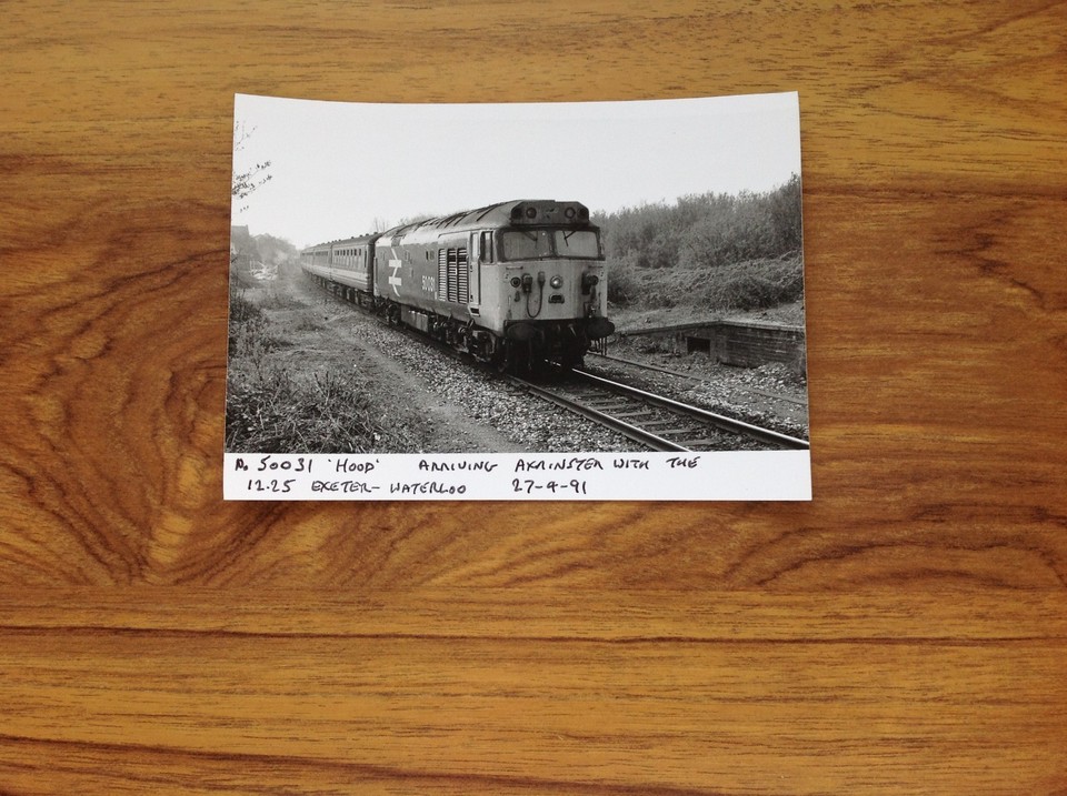 Photograph 50031 Hood British Rail Train Axminster 1991. Free UK ...