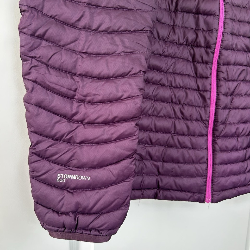 Eddie Bauer Puffer Jacket Women Sz 2XL Tall Purple Goose Storm Down ...